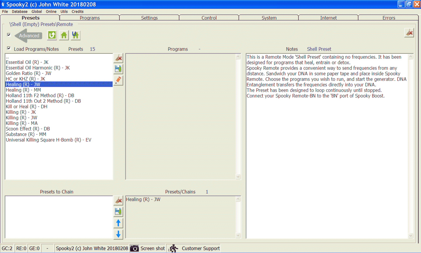 How to load programs into GeneratorX – Spooky2 Support